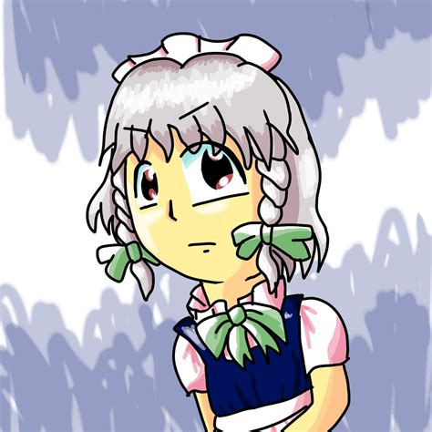 Tried To Draw Sakuya And Youmu In Zuns Seihoupre Eosd Era Art Style Rtouhou