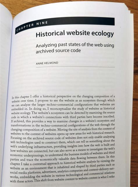 Published Historical Website Ecology Analyzing Past States Of The Web