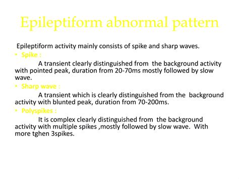 Abnormal Eeg Patterns Ppt