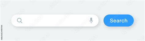Search Bar With Round Corners Internet Browser Engine With Search Box Address Bar And Text