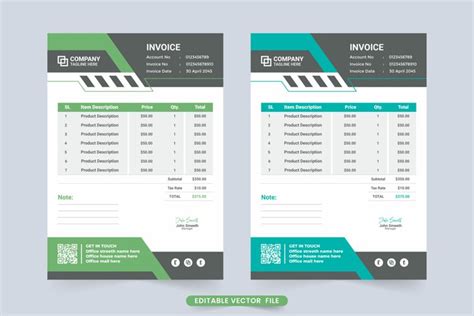 Payment Agreement Invoice Bill Template