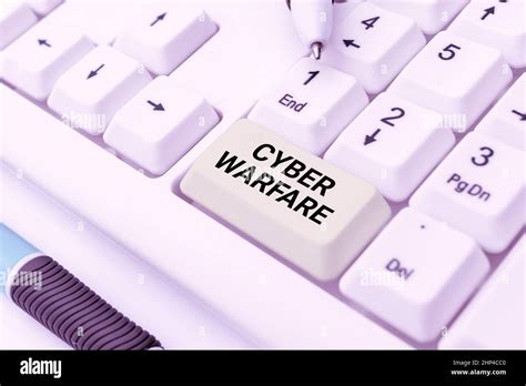 Writing Displaying Text Cyber Warfare Business Showcase Virtual War