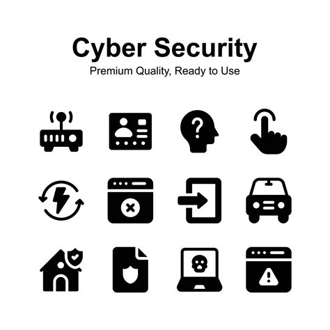 Visually Appealing Cyber Security Icons Design Customizable Vectors 46258325 Vector Art At Vecteezy