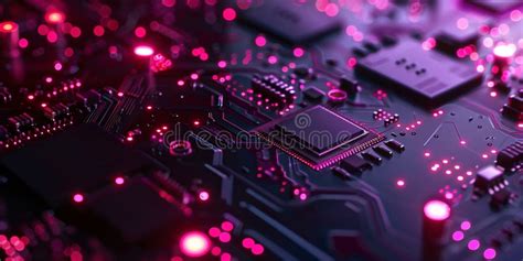 Semi Conductor Image Of Technology And Business In The Future Stock