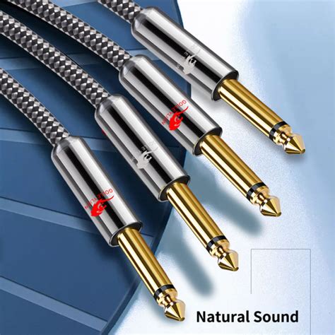 Golley Lion Dual 1 4 Ts To Dual 1 4 Ts Stereo Interconnect Cable Lazada Ph