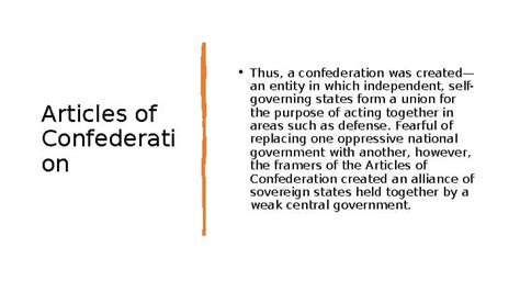 The Articles Of Confederation And The Us Constitution Powerpoint