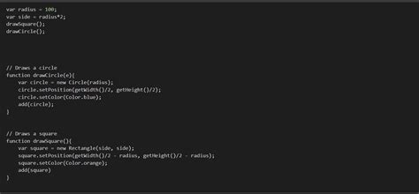 613 Circles In Squares Code Hs Javascript Repeatedly Draw A Circle Inside Of A Square And Then