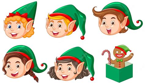 Free Vector Christmas Elves Cartoon Character Collection
