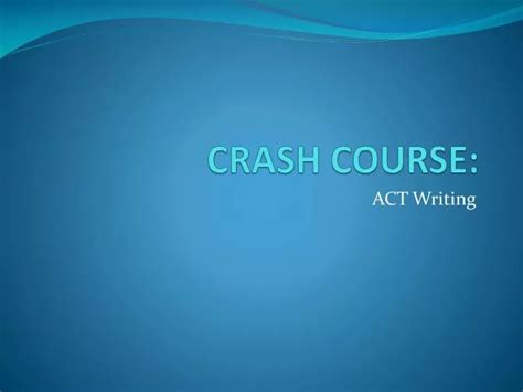 Ppt Crash Course Powerpoint Presentation Free Download Id2651933