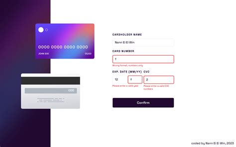 GitHub Neew Card Details Form React
