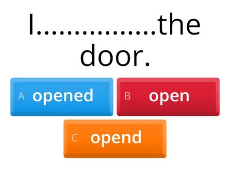 Regular Verbs Exercise Cuestionario