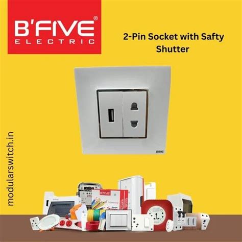 6 A Pc 2 Pin Socket With Safety Shutter Hector White At ₹ 34 Piece