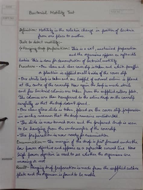 Bacterial Motility Test Pdf