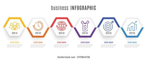 Hexagon Timeline Infographic Template 6 Steps Stock Vector Royalty Free 1970814728 Shutterstock