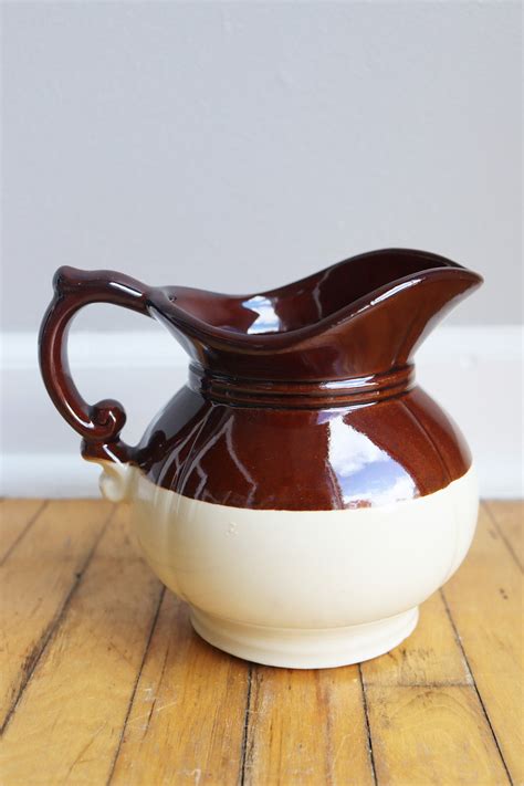 Vintage Mccoy Pottery Pitcher Number 7528 Mccoy Pitcher Etsy
