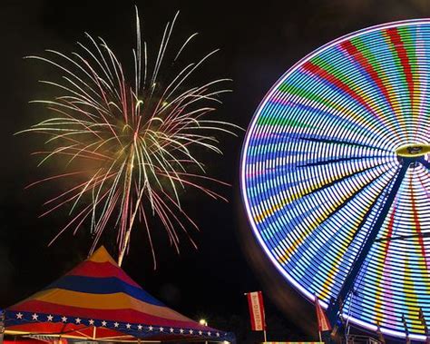 Fireworks And Ferris Wheel At Ventura County Fair