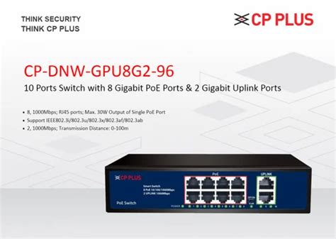 8 Port Poe Cp Plus Full Giga Cp Dnw Gpu8g2 96 At ₹ 4200 Piece