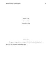 AItoh Module 01 Written Assignment Recent Business Crime 081317 Docx
