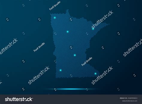 Minnesota Map Usa United States America Stock Vector Royalty Free