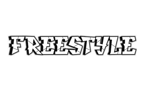 Letras de estilo graffiti psicodélico trippy de palabra de estilo libre Vector Premium