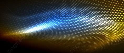 Glowing Abstract Wave On Dark Background Glossy Dark Energy