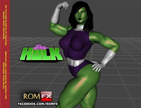 She Hulk Print Ready 3d Model By Romfx