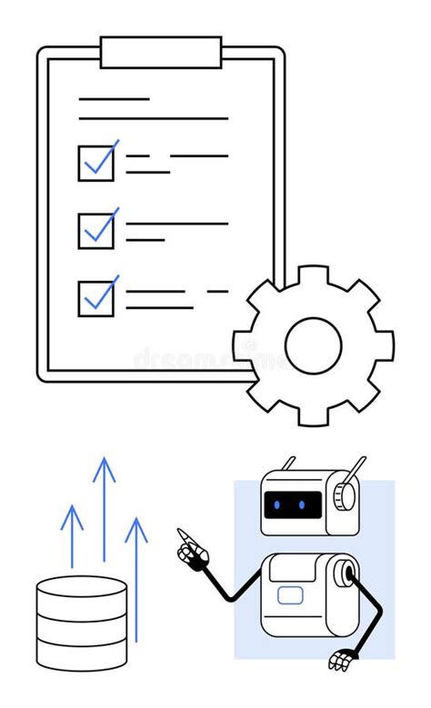 robotic process automation with checklists gear database and robot
