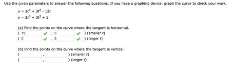 Solved Use The Given Parameters To Answer The Following Chegg