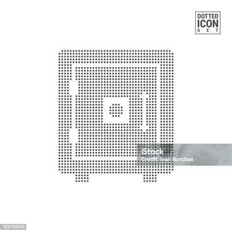 안전 점 패턴 아이콘입니다 은행 금고 점선 아이콘 흰색 절연 벡터 배경 또는 디자인 서식 파일 가리키기에 대한 스톡 벡터 아트 및 기타 이미지 Istock