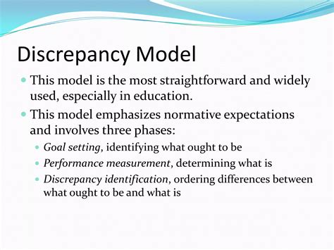 Discrepancy Evaluation Model Pdf