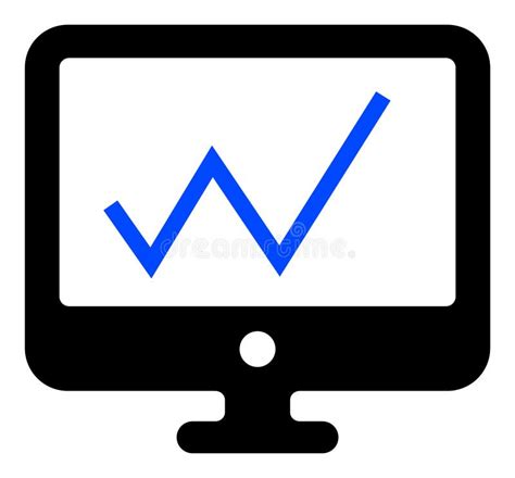 Chart Monitoring Vector Icon Illustration Stock Vector Illustration