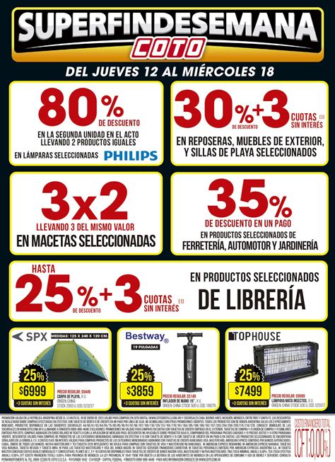 Catálogo COTO ofertas Super Fin de Semana del al de enero Cazaofertas Argentina