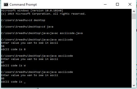 Computer Program Ascii Code Of Alphabets In Java