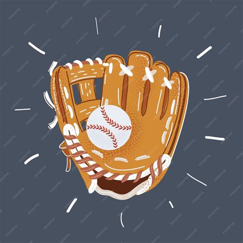 Premium Vector Cartoon Vector Illustration Of Hand In Baseball Glove And Ball In It Object On