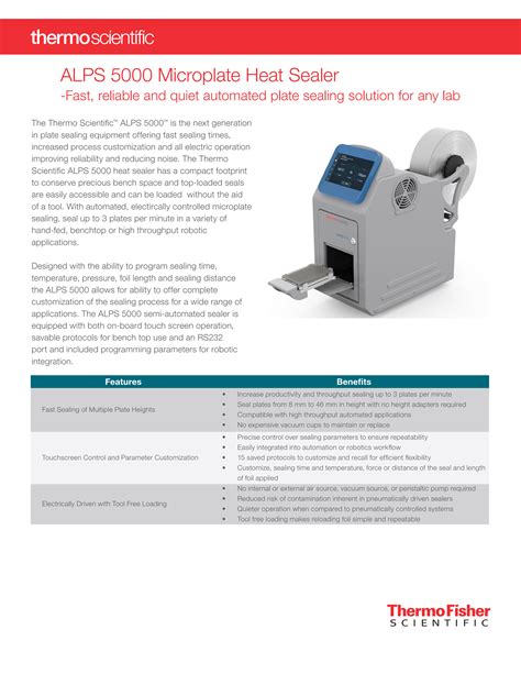 Thermo Scientific™ Alps5000 全自动封板机 （货号 Ab 5000） 企业官网
