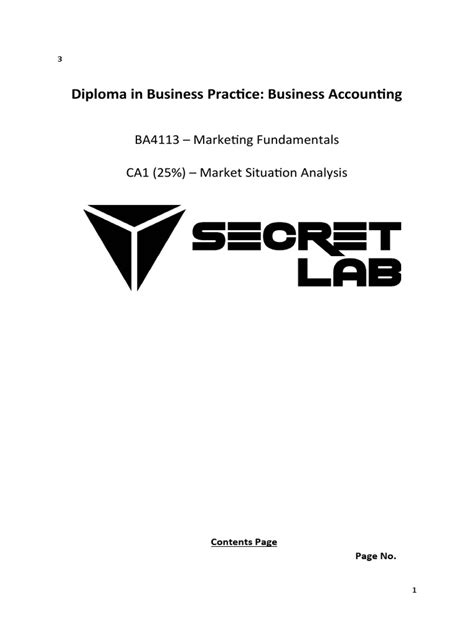 Group 1 Secret Lab Report Pdf