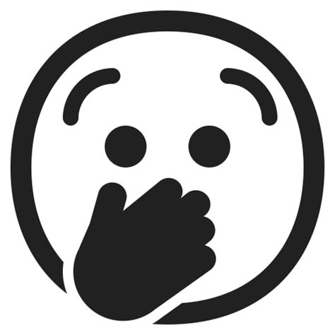 Face With Open Eyes And Hand Over Mouth Icon Fluentui Emoji Mono Iconpack Microsoft