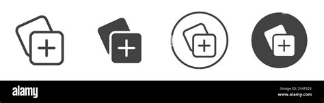 Collection Icon Set In Thin Line Outline Style And Linear Vector Sign Stock Vector Image And Art