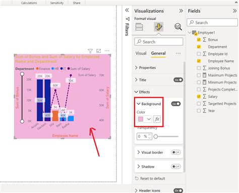 power bi format line and stacked column chart geeksforgeeks