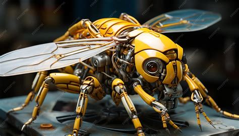 Insect Robot Futuristic Machinery Armed Forces Small Flying Cyborg