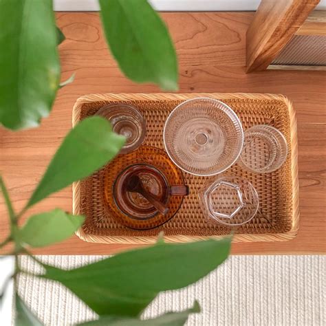 Handmade Rectangular Woven Rattan Storage Basket Woven Etsy