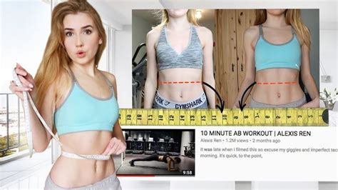 I Did Alexis Rens Ab Workout For 30 Days Before And After Youtube