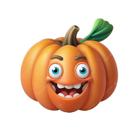 3d Pumpkin Smiling Face Pumpkin Face Halloween Pumpkin Png