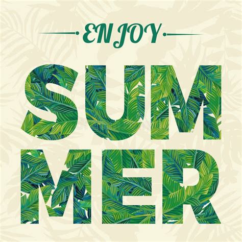 Summer Slogan Black And White Floral Print Stock Vector Illustration