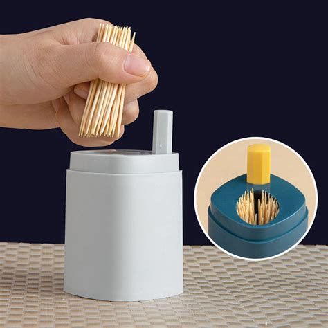 Automatic Pop Up Toothpick Holder Container Household Kitchen Toothpick