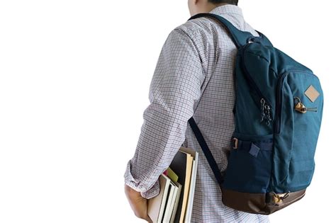 Premium Photo Midsection Of Man Carrying Backpack While Standing