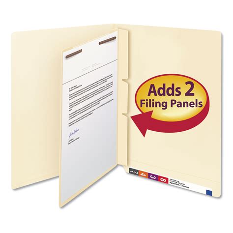 Self Adhesive Folder Dividers With Twin Prong Fasteners For Top End Tab