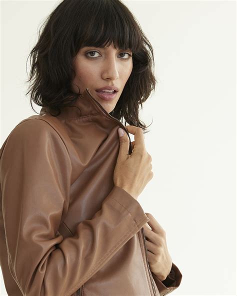 Faux Leather Moto Jacket Regular Reitmans