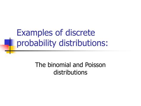 Examples Of Discrete Probability Distributions