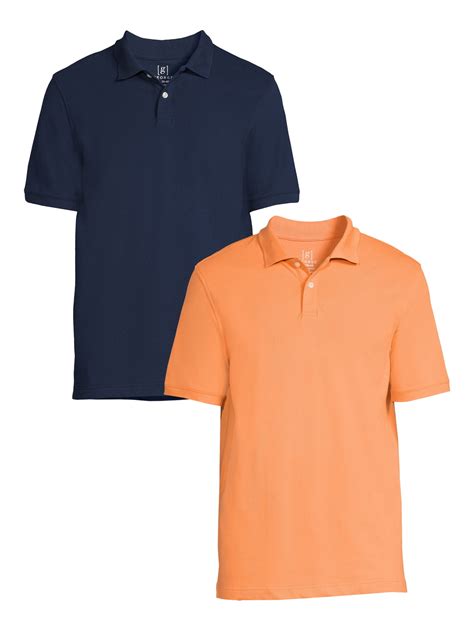 George Mens Pique Polo Shirts 2 Pack